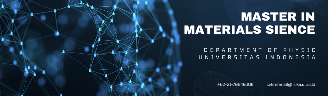 Master in Materials Science Department of Physics