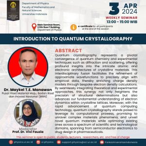 Introduction to Quantum Crystallography Department of Physics